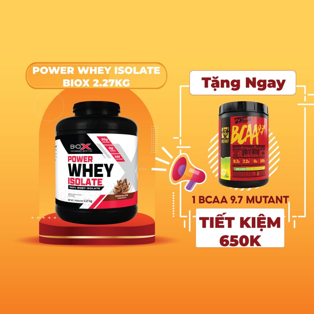 Sữa Tăng Cơ Power Whey Isolate BioX Hộp 2.27Kg - Thucphambosung.net